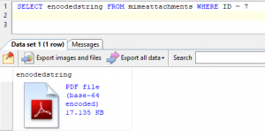 Exporting base64 encoded values in your databases - Yohz Software Development Blog