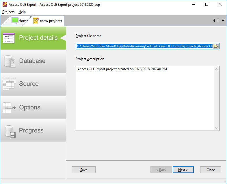 Access OLE Export - Product Walkthrough