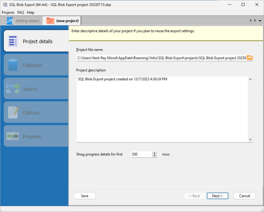 SQL Blob Export - Product Details